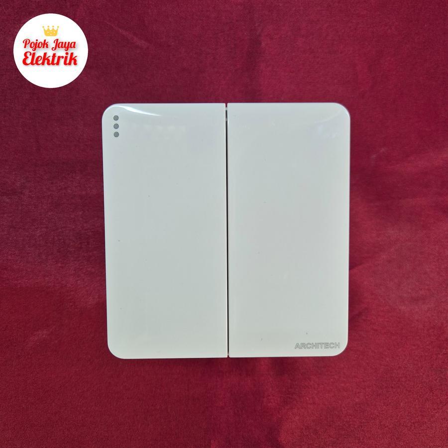 Jual A63-K02A-WH Saklar Seri 2 Gang 1 Way Switch Infinity White ...