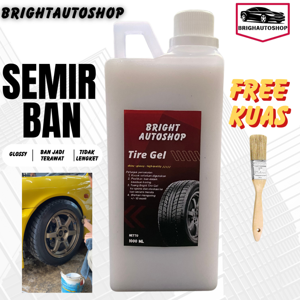 Jual Semir Ban Motor dan Mobil Tire Gel Tahan Lama Mengkilap Tyre Kit ...