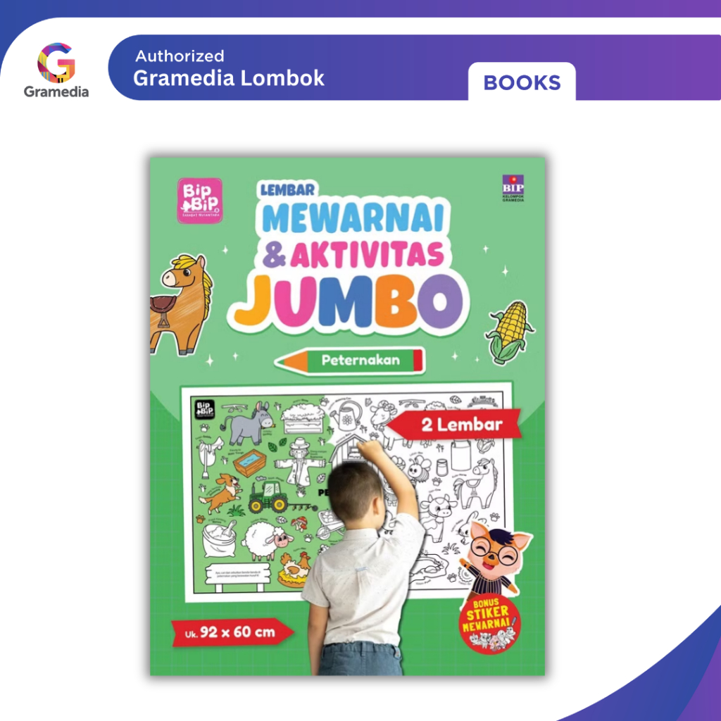 Jual Gramedia Lombok Lembar Mewarnai & Aktivitas Jumbo Peternakan ...
