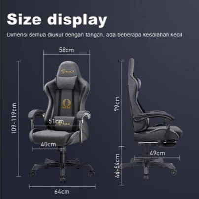 Jual ( GARANSI 12 BULAN ) PREMIUM KURSI GAMING ABU/ DESAIN ASLI GAMING CHAIR/ KURSI GAMERS ...