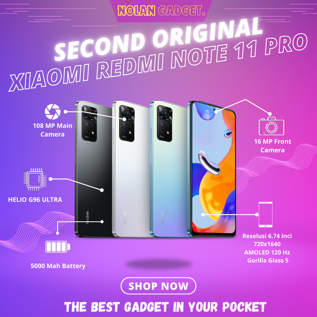 Jual XIAOMI REDMI NOTE 11 PRO RAM • 6/128 • 8/128 GB • FULLSET (SECOND ...