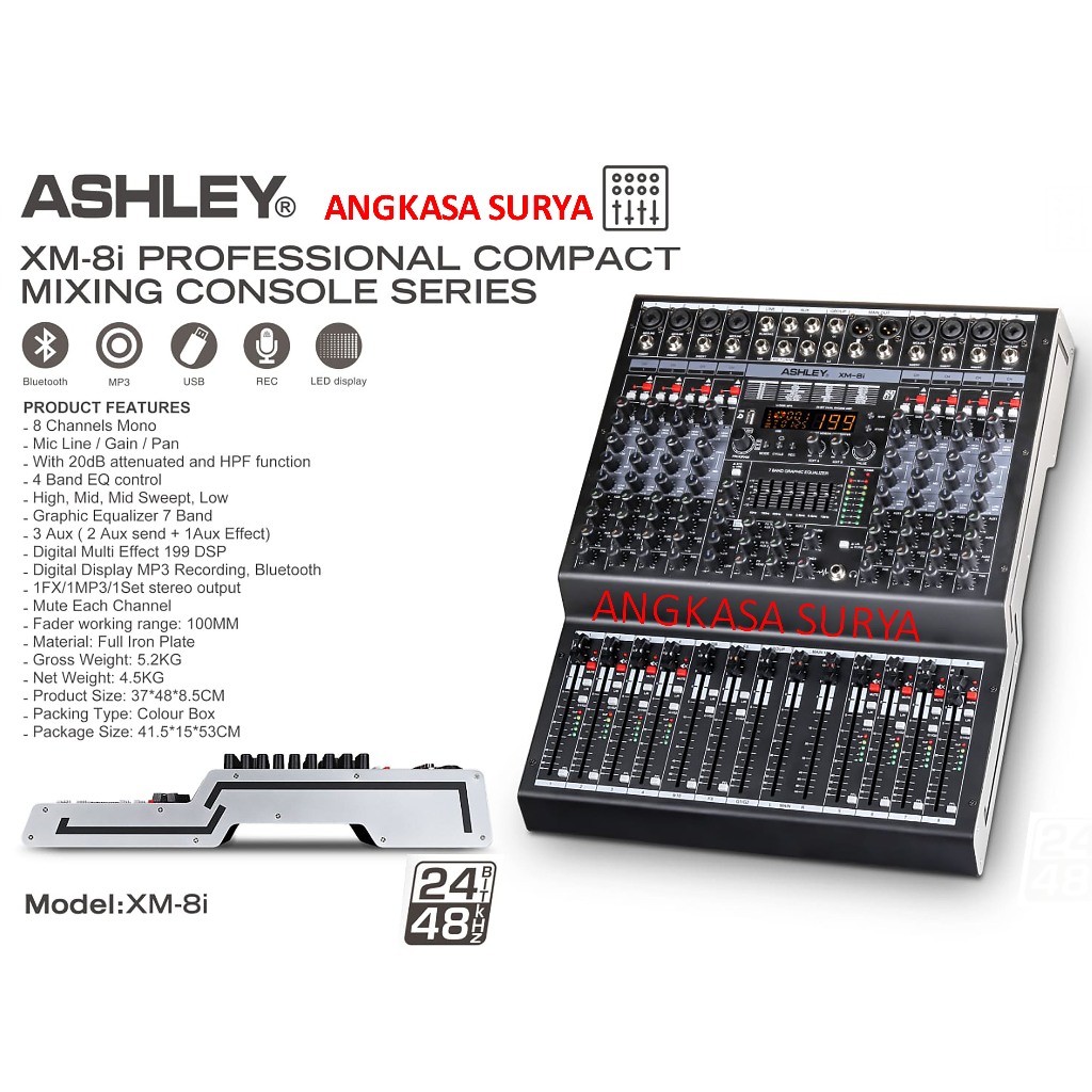 Jual MIXER ASHLEY XM8i ORIGINAL / MIXER AUDIO 8 CHANNEL ASHLEY XM8i | Shopee Indonesia