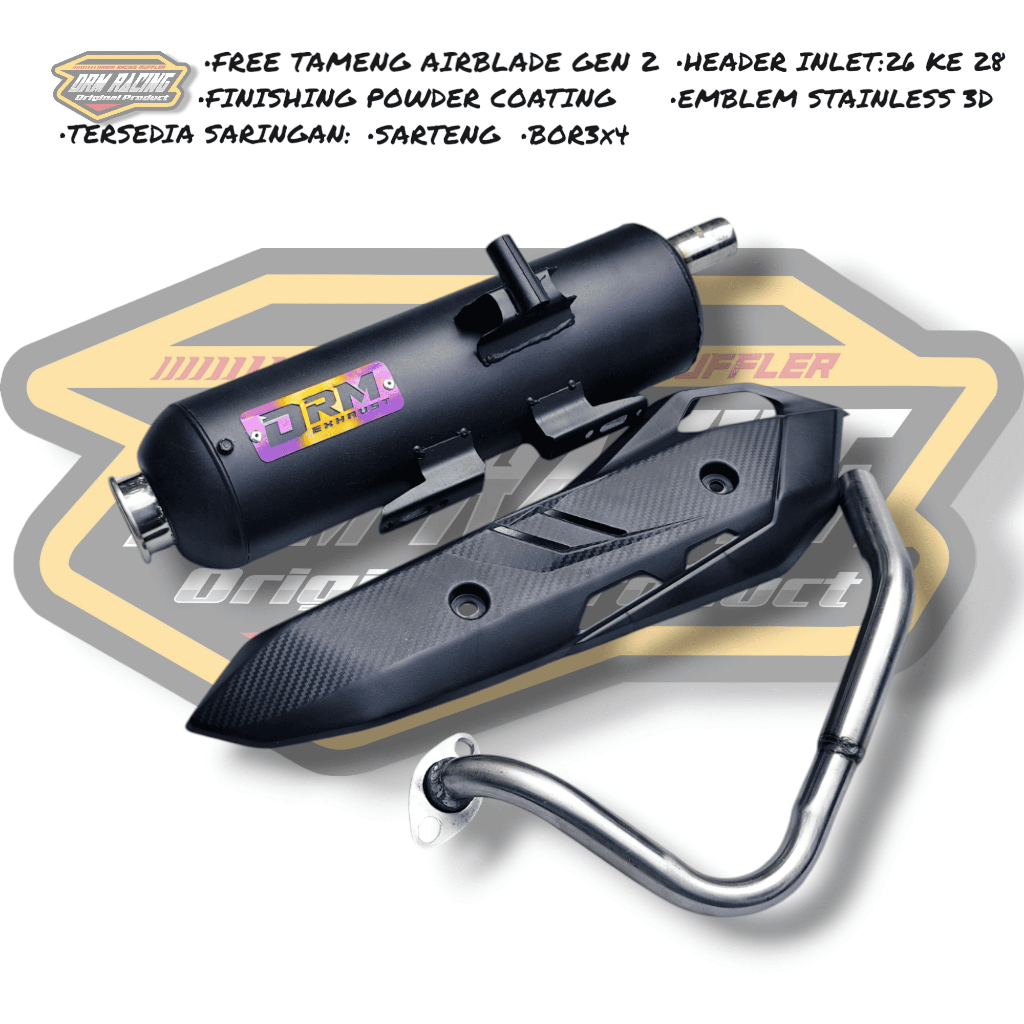 Jual KNALPOT STANDAR RACING V2 DRM EXHAUST COVER AIRBLADE VARIO 125/150 ...