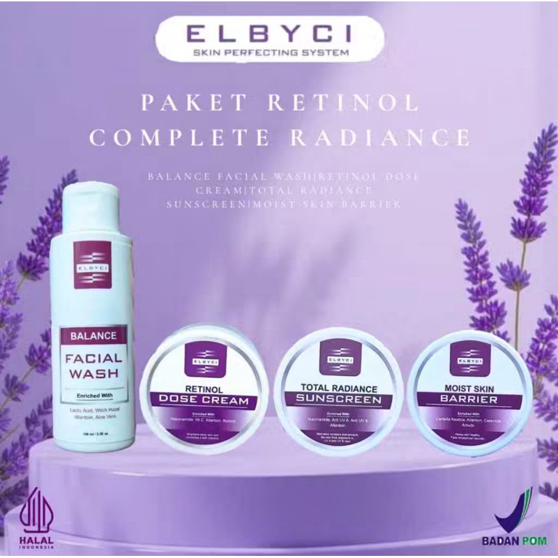 Jual ELBYCI PAKET RETINOL COMPLETE SET RADIANCE 4 item (10X lebih cepat ...