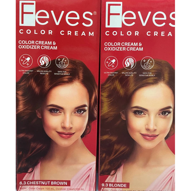 Jual FEVES COLOR CREAM SEMIR RAMBUT 100ml | Shopee Indonesia
