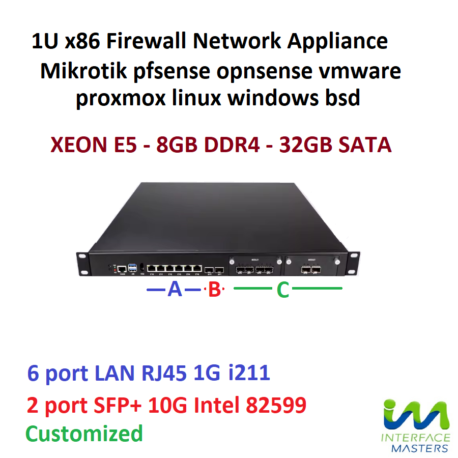 Jual 1U Firewall Server Router Mikrotik x86 pfsense opnsense proxmox ...
