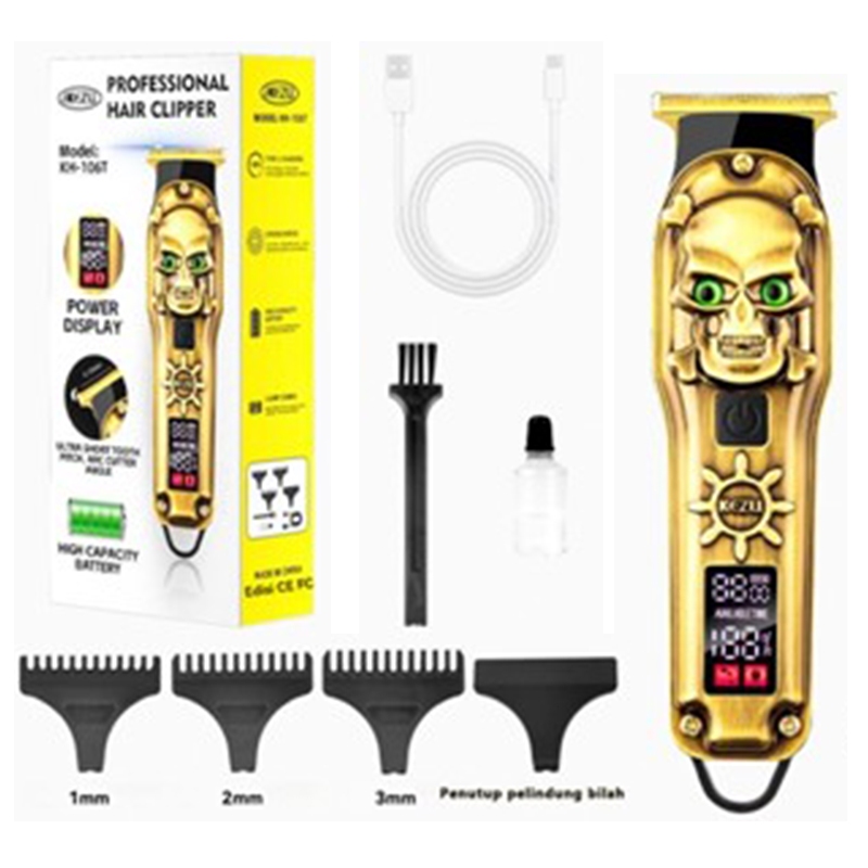 Jual 【2025】Alat cukur rambut elektrik KH-106T/Alat cukur rambut Golden Skull/alat cukur/mesin ...