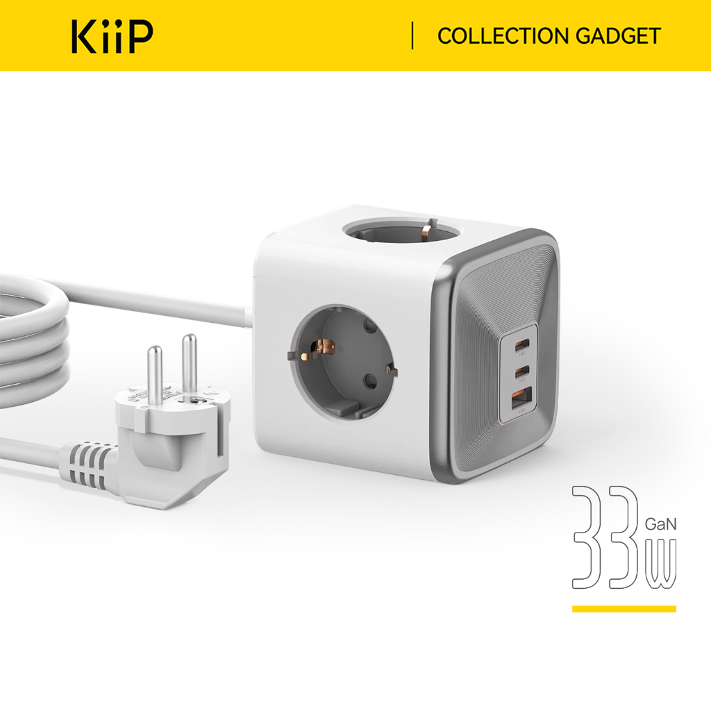 Jual KiiP Charger C32T Power Cube Adaptor GaN 33W Fast Charging Adapter ...