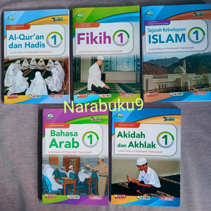Jual Agama kelas 7 SMP MTs Kurikulum Merdeka Aqila/ Fikih SKI Akidah akhlak Al Qur'an dan hadis ...