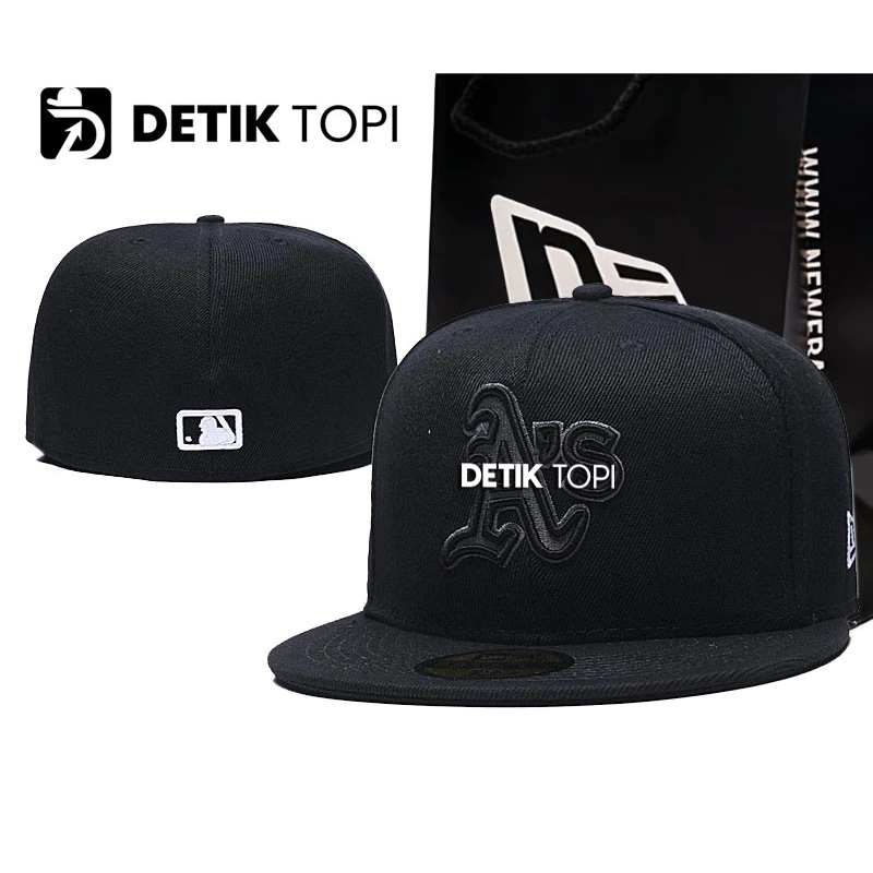 Jual Topi Oakland Athletics Hitam Black List Black Fitted Build Up ...