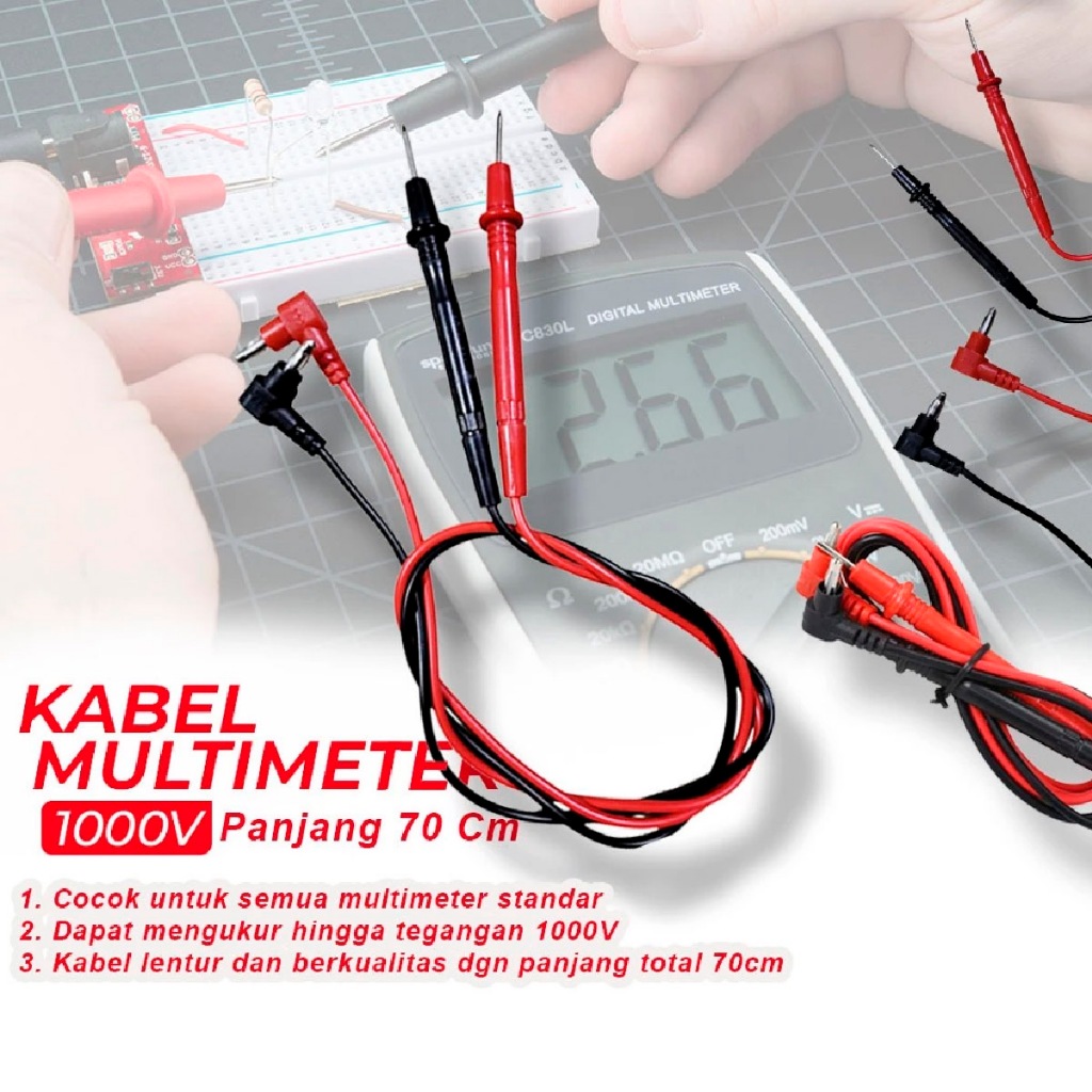 Jual RALALI Kabel Multitester Test Lead Probes Cable Plug Avometer ...