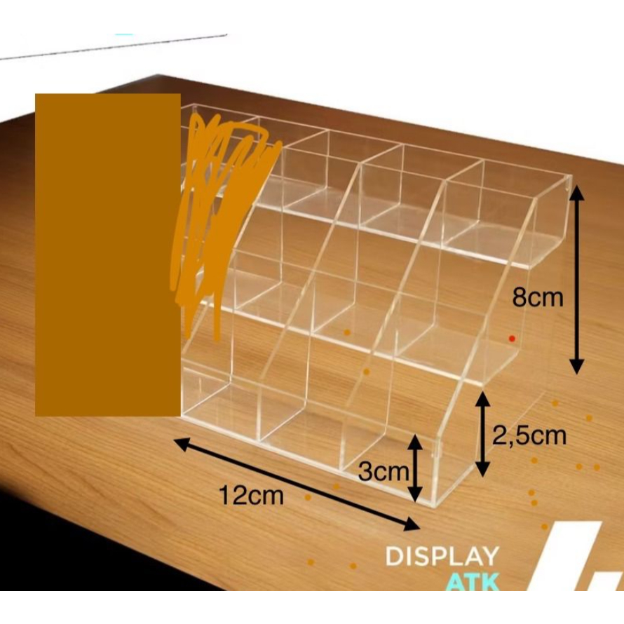 Jual Custom Display Parfum Akrilik | Rak 3 Ke Samping 3 Ke Atas | Uk 12 ...