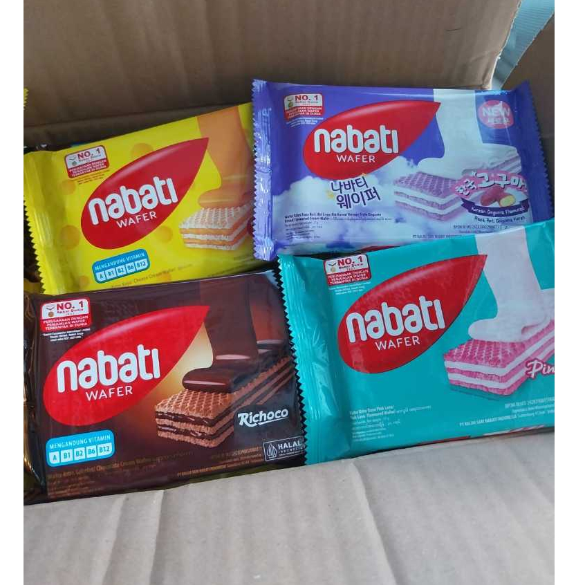 Jual Nabati Wafer 37gr Rasa Keju / Cokelat / Goguma / Pink Lava ...
