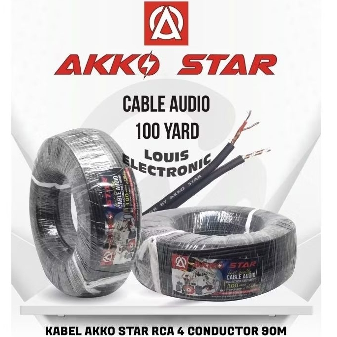Jual Kabel Audio RCA 2 Way AKKO STAR ORIGINAL Tembaga Murni ( Harga ...