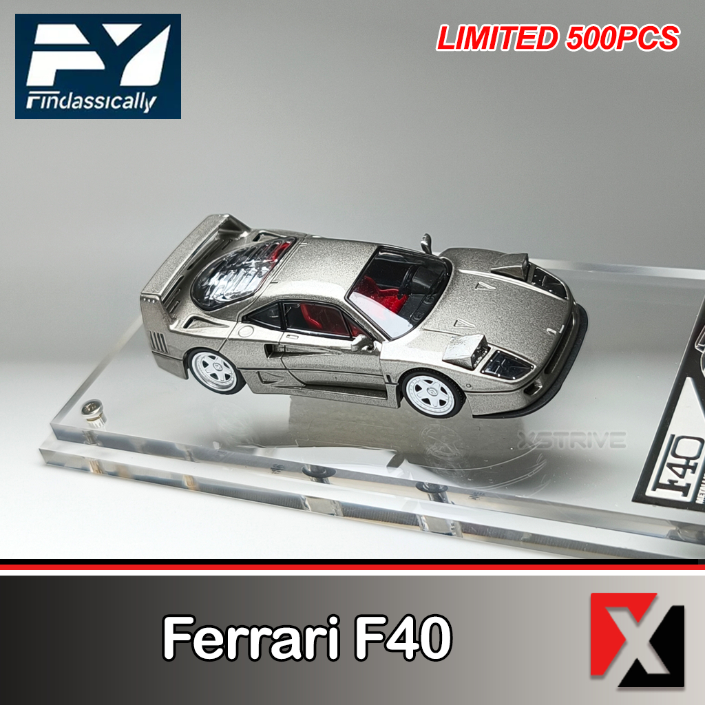 Jual Finclassically 1:64 Ferrari F40 Metallic Gunmetal Grey Pop Up ...