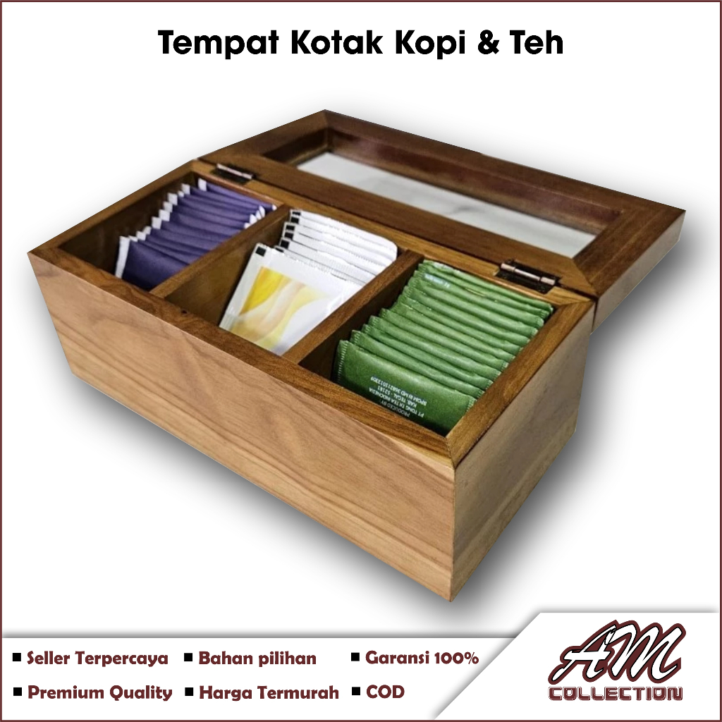 Jual EXPORT Kotak Tempat Teh Sachet Kayu Jati Tea Hotel Caffe Villa ...