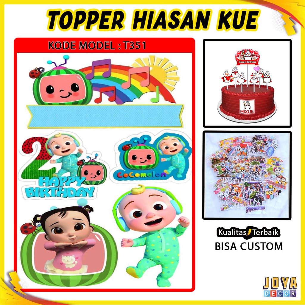 Jual TOPPER KUE KARAKTER COCO MELON , TOPPER CAKE COCO MELON , TOPER ...