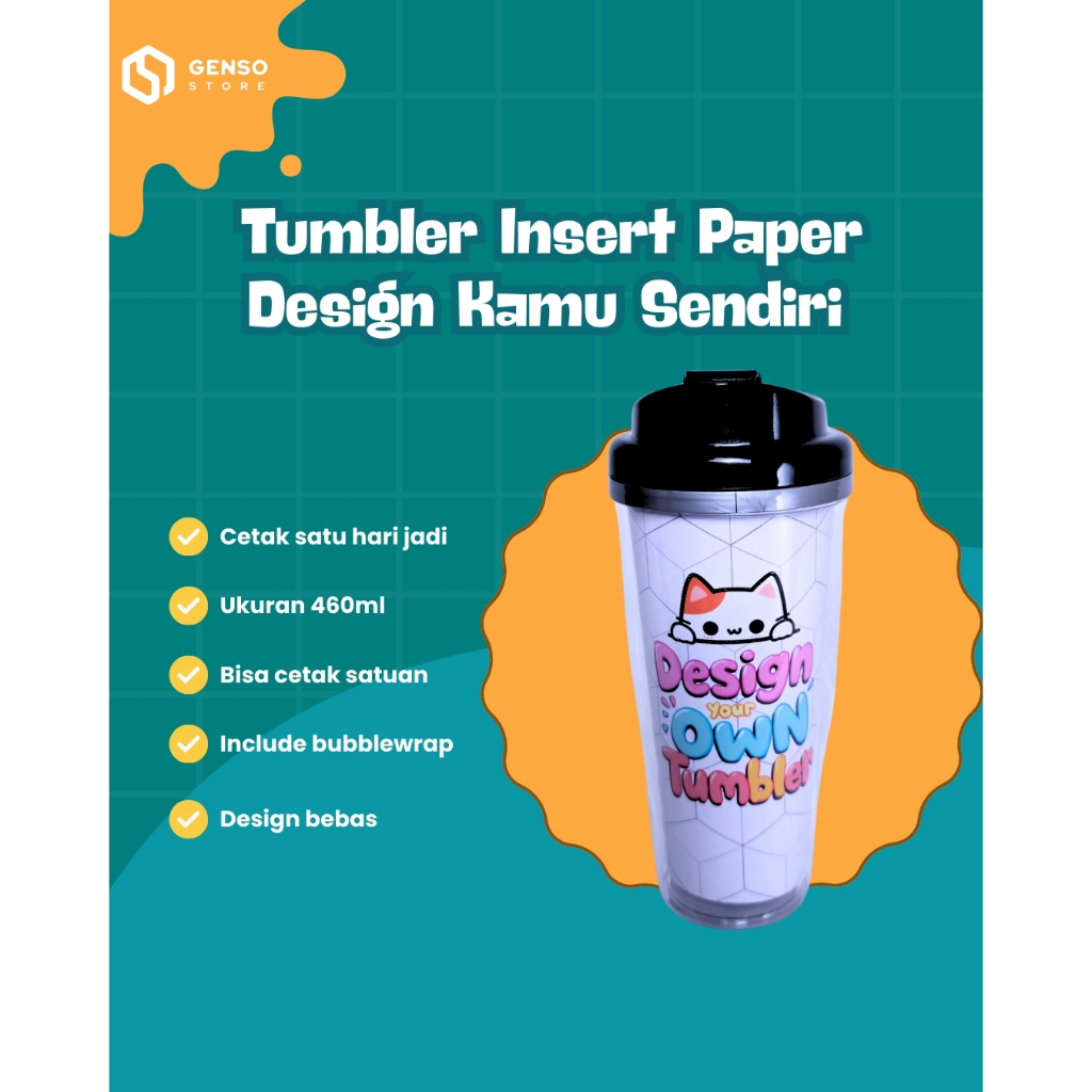 Jual Cetak Tumbler Insert Paper Custom 460ML | Shopee Indonesia