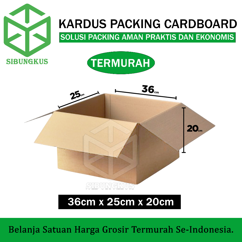 Jual Kardus Karton Box Packing 36x25x29 cm Dus Single Layer Coklat ...