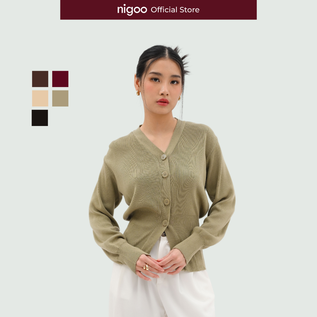 Jual NIGOO Dalila Cardigan Rajut Knitwear Wanita | Shopee Indonesia