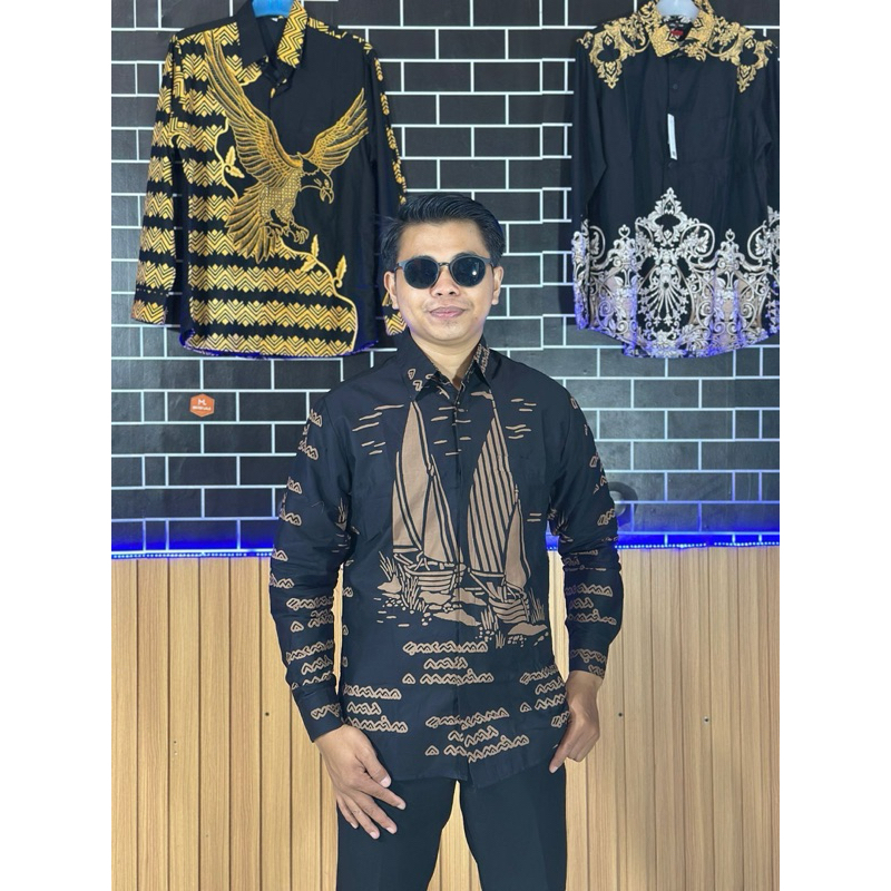 Jual Batik Lontara dobby Khas Bugis Makassar (Pakai Furing/Lapisan ...