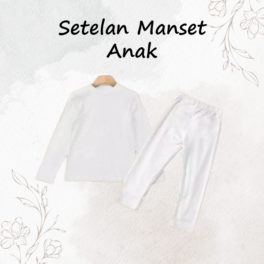 Jual Setelan Manset Anak Usia 3-16 Tahun Baju Setelan Mangset Polos ...