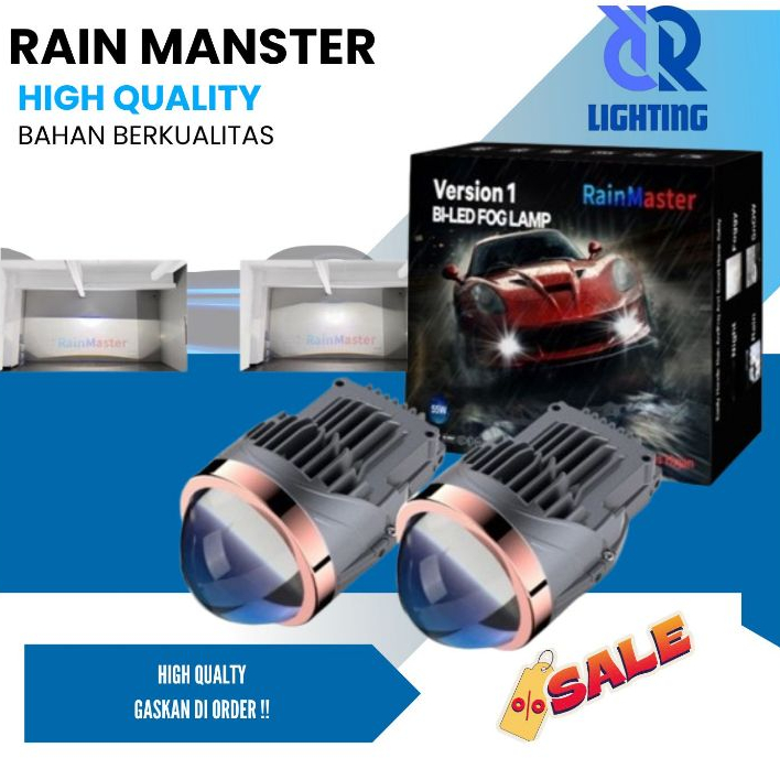 Jual Lampu Biled Foglamp RAINMASTER 1 WARNA 3 inch 100W led kabut projector | Shopee Indonesia