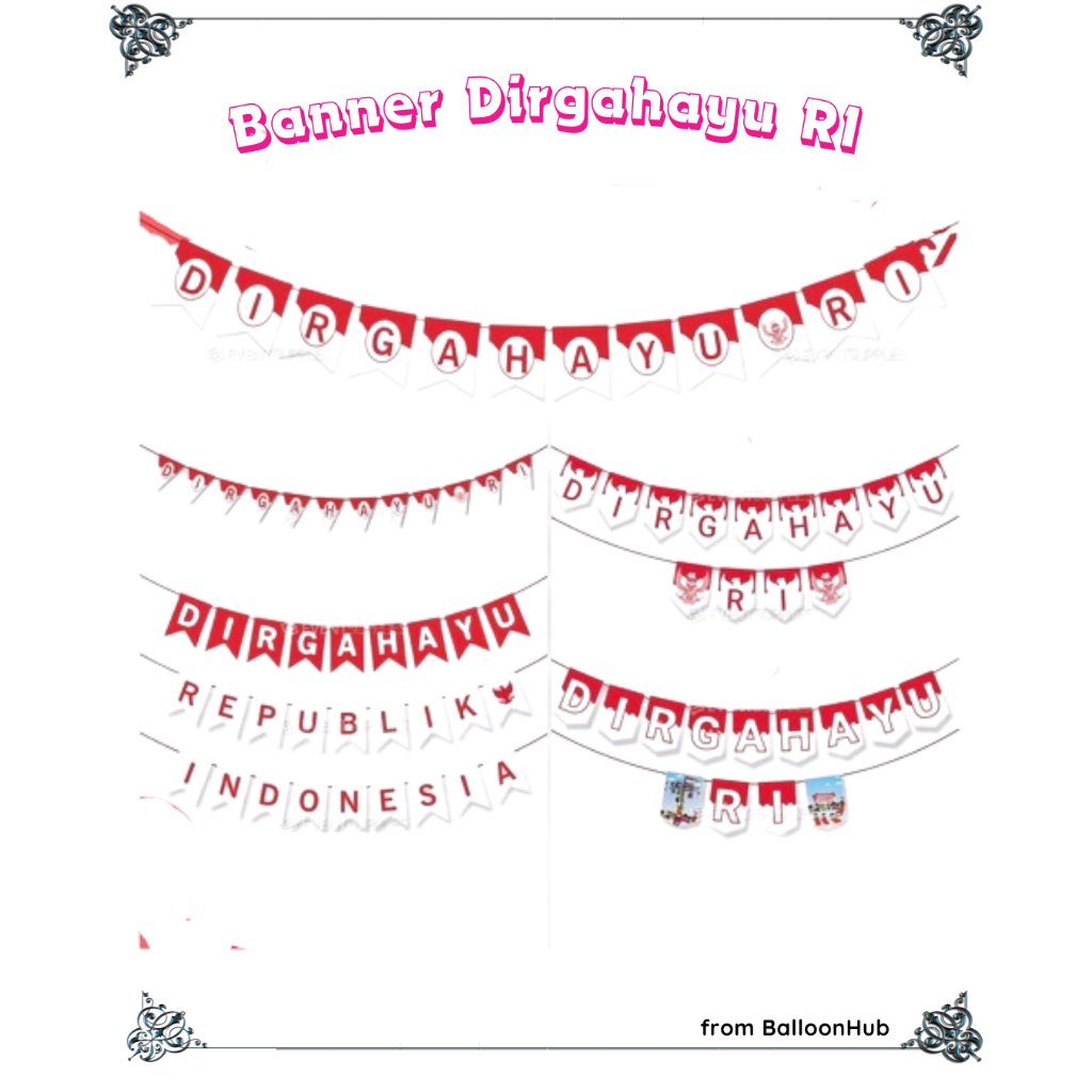 Jual Banner Bendera Merah Putih 17 Agustus Dirgahayu HUT RI | Shopee ...