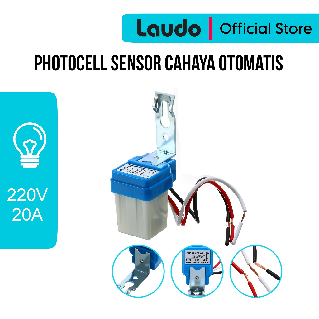 Jual Photocell Saklar Sensor Lampu Otomatis 220V 10A Siang Malam ...