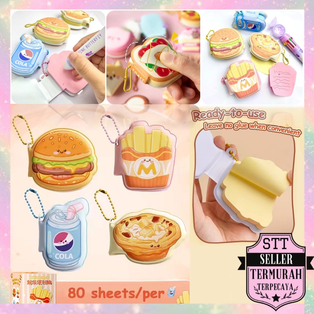 Jual STT Sticky Note Karakter Lucu 80 Lembar Mini Sticky Notes Dengan ...