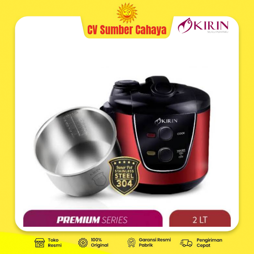 Jual KIRIN Rice Cooker Magic Com 2 Liter Stainless Steel KRC-389 3in1 ...