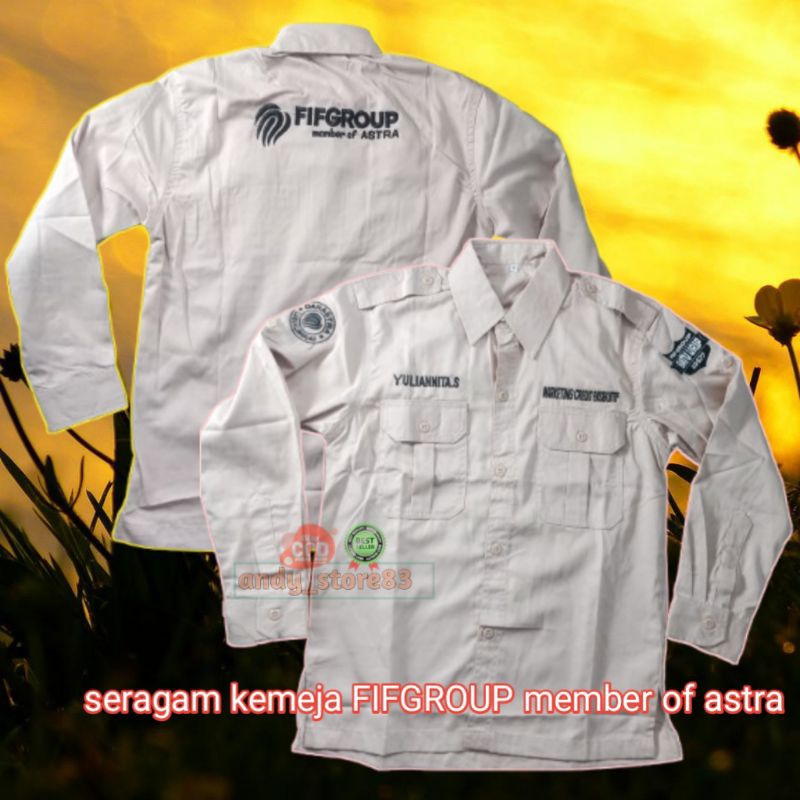 Jual seragam kemeja FIFGROUP member of Astra warna krem | Shopee Indonesia