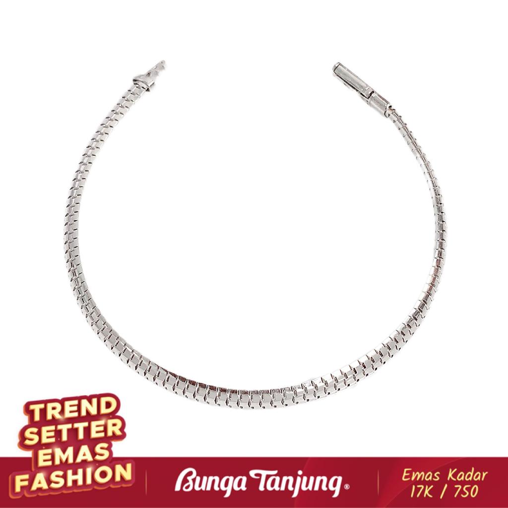 Jual GELANG RANTAI MILANO PIPIH POLOS - EMAS 17K - BUNGA TANJUNG GOLD ...