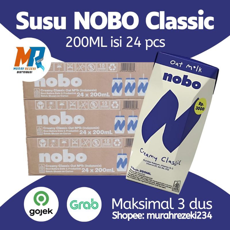 Jual NOBO creamy classic 200ml isi 24 pcs | Shopee Indonesia