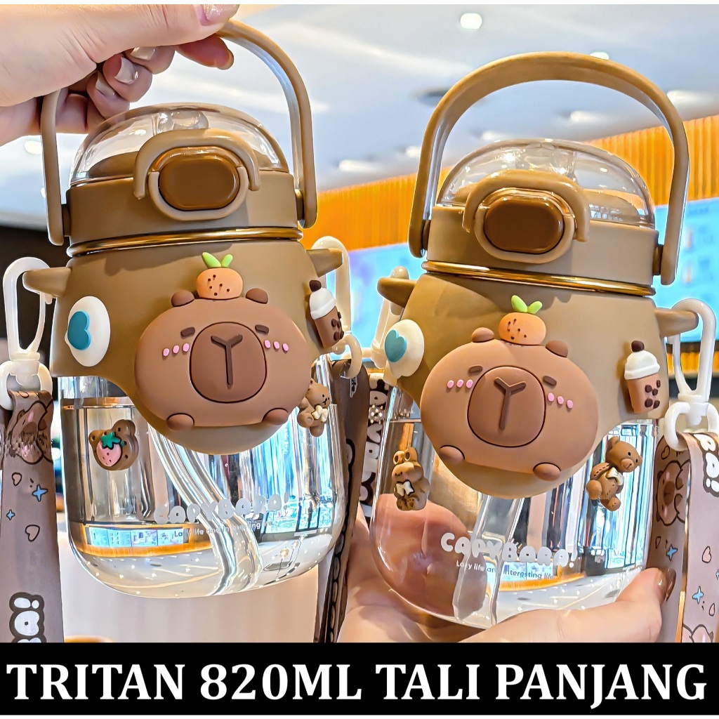 Jual 2025 Botol minum air Kapibara Capybara Tritan 820ml BPA FREE 820 ml original import anak ...