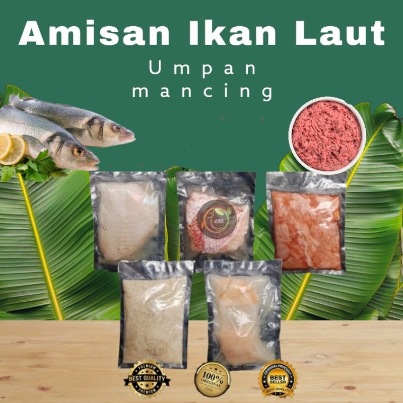 Jual [ AMISAN IKAN LAUT/ TAWAR 500gr ] SALMON - KAKAP - KERAPU - NILA ...