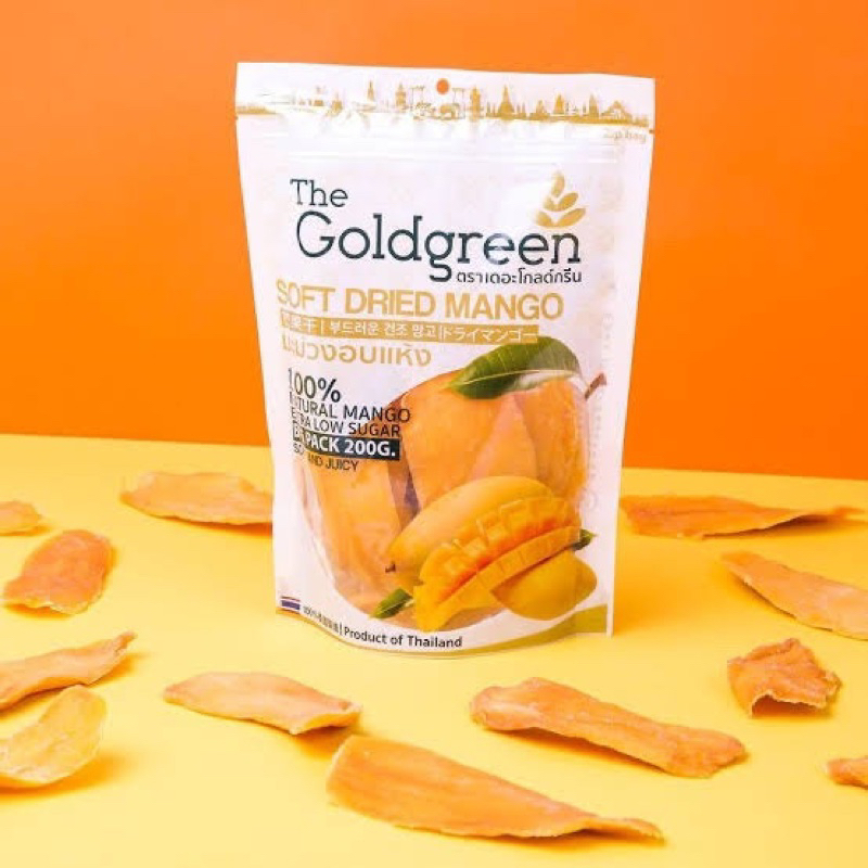 Jual Gold Green Mango Extra Low Sugar / OOPS Soft Dried Mango Thailand ...