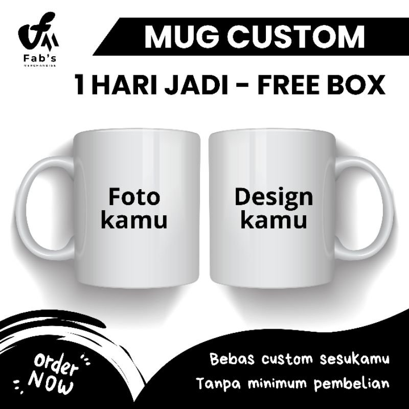 Jual MUG CUSTOM CETAK DESIGN FOTO DAN TULISAN / KADO HADIAH SOUVENIR ...