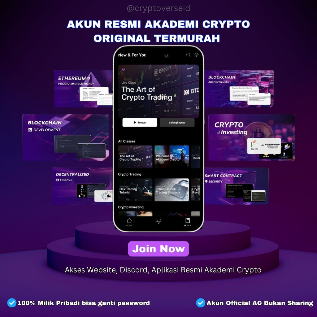 Jual Kelas Akademi Crypto | Akun Resmi Akademi Crypto Official (Bukan Mirror) | Shopee Indonesia