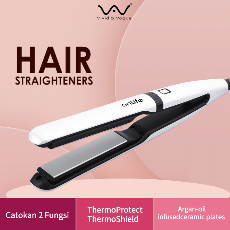 Jual Vivid&Vogue Catokan Rambut 2 in 1 Ceramic Lurus dan Curly Tahan ...