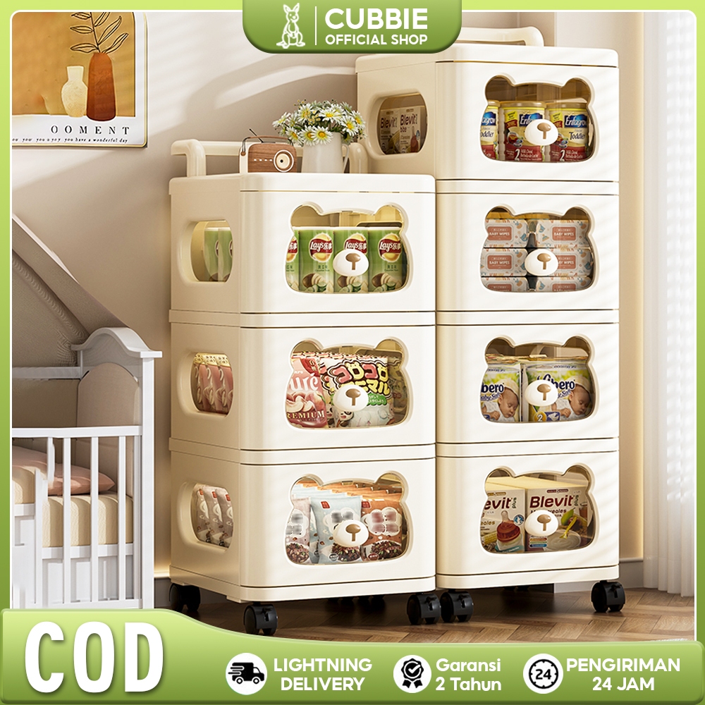 Jual CUBBIE Rak Laci Dorong 5/6 Tier Rolling Toy Storage Cart with ...