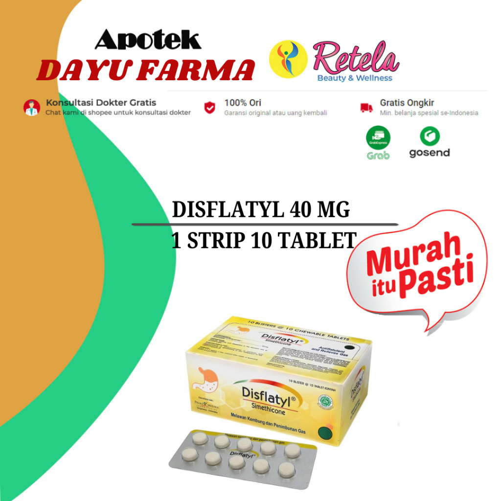 Jual DISFLATYL 40 MG 1 STRIP 10 TABLET | Shopee Indonesia