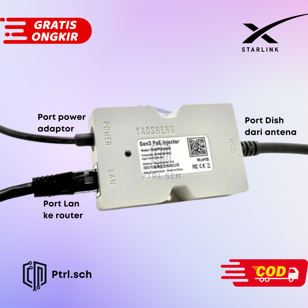 Jual GEN 3 V4 NEW FOR STARLINK GEN 3 POE INJECTOR | Shopee Indonesia
