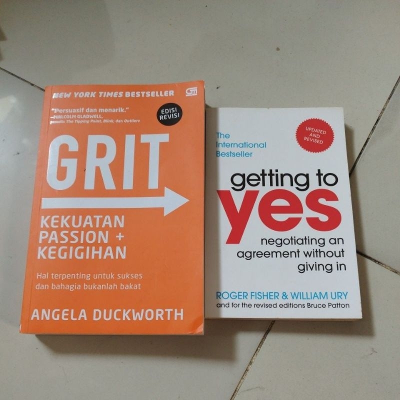 Jual Buku GRIT Angela Duckworth kekuatan passion Dan kegigihan, getting to yes | Shopee Indonesia