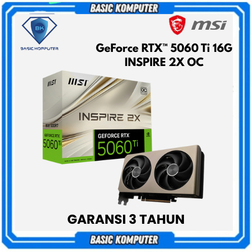 Jual MSI GeForce RTX 5060 Ti 16G INSPIRE 2X OC / RTX 5060Ti | Shopee Indonesia