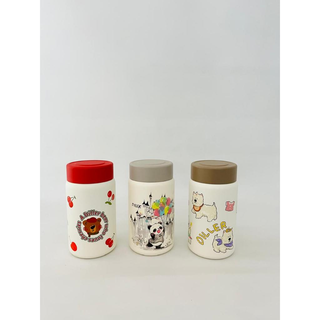 Jual DILLER - Botol Minum Bear Panda Doggy 280ml Tumbler Stainles 316 ...