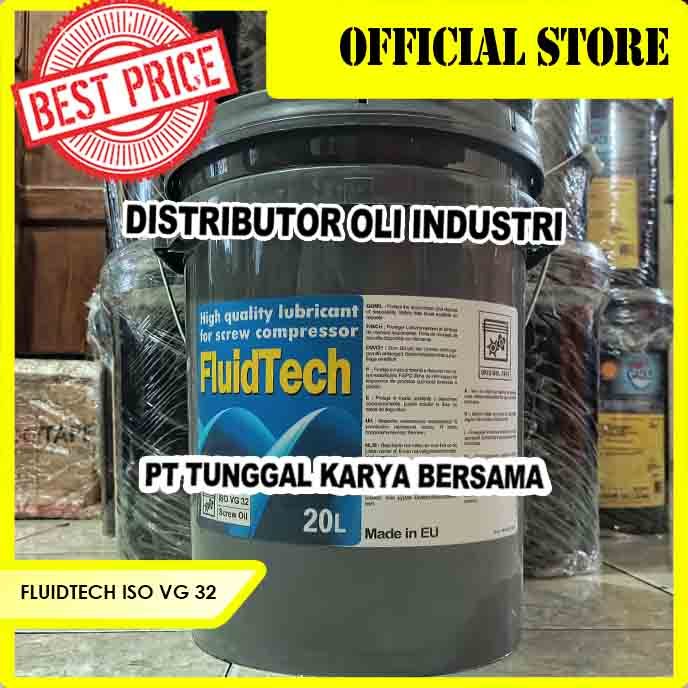 Jual OLI FLUIDTECH CECATO ISO VG 32 ( SCREW OIL KOMPRESSOR ) | Shopee Indonesia