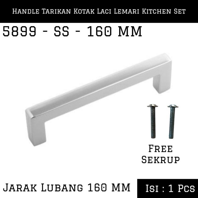 Jual Inox 5899 SS 160 MM - Handle Tarikan Laci Meja Kabinet Lemari ...