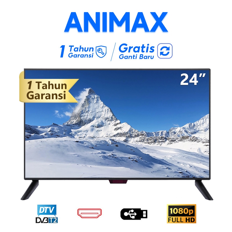 Jual Animax Digital TV 24 Inch TV LED FHD DVB T2 Tahun Garansi Murah ...