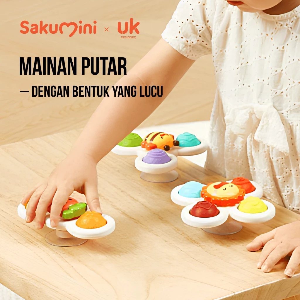 Jual Sakumini 3in1 Fidget Spinner Suction Mainan Anak Edukasi Pop it ...